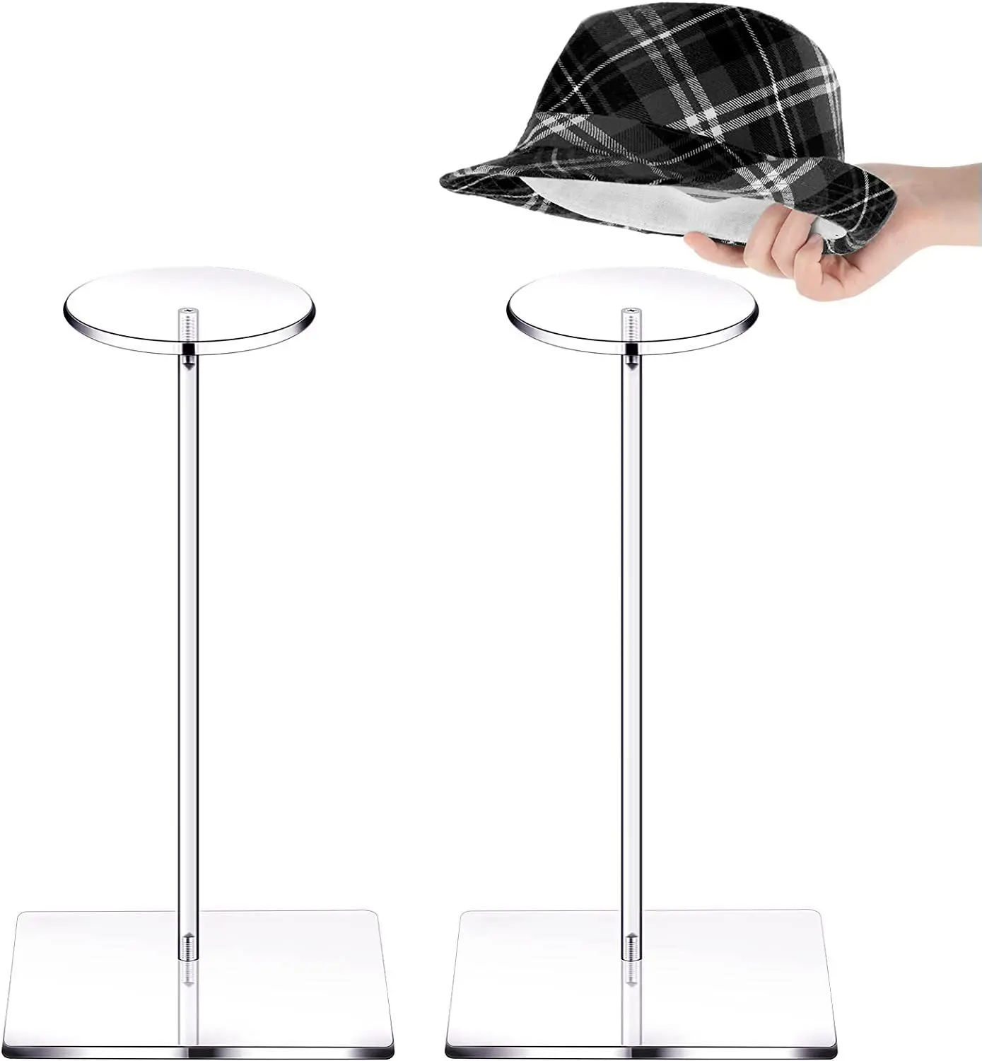 Transparent Acrylic Cap Display Rack - Multi-Functional Support Stand