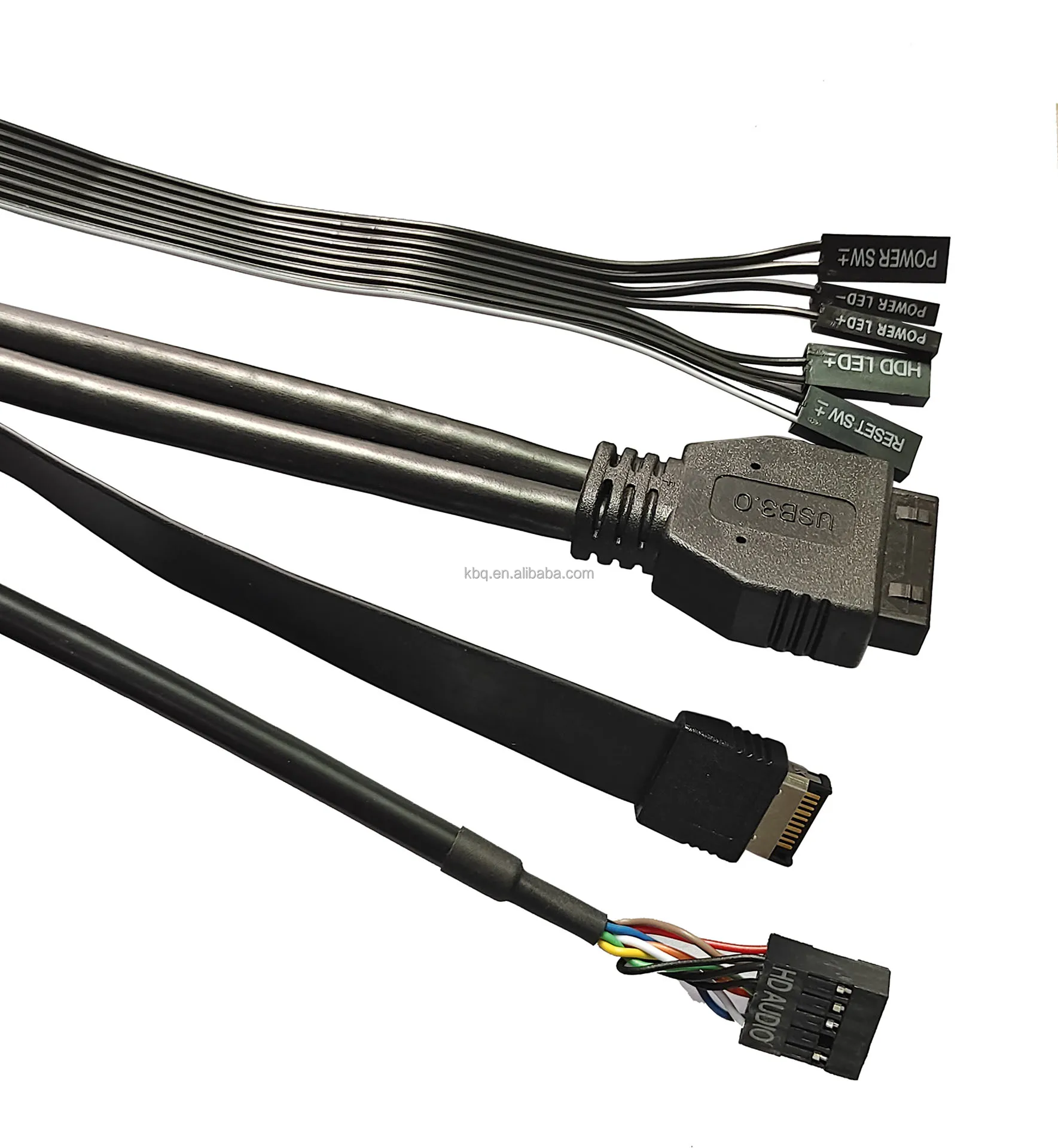 电脑机箱前面板电缆双USB 3.0 + USB3.1音频端口麦克风耳机电缆主板电缆| Alibaba.com