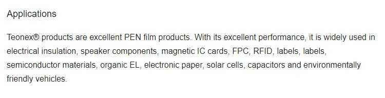 Dupont Teijin Teonex Pen Q51 - Buy Dupont Teijin Teonex Pen Q51,Teonex ...