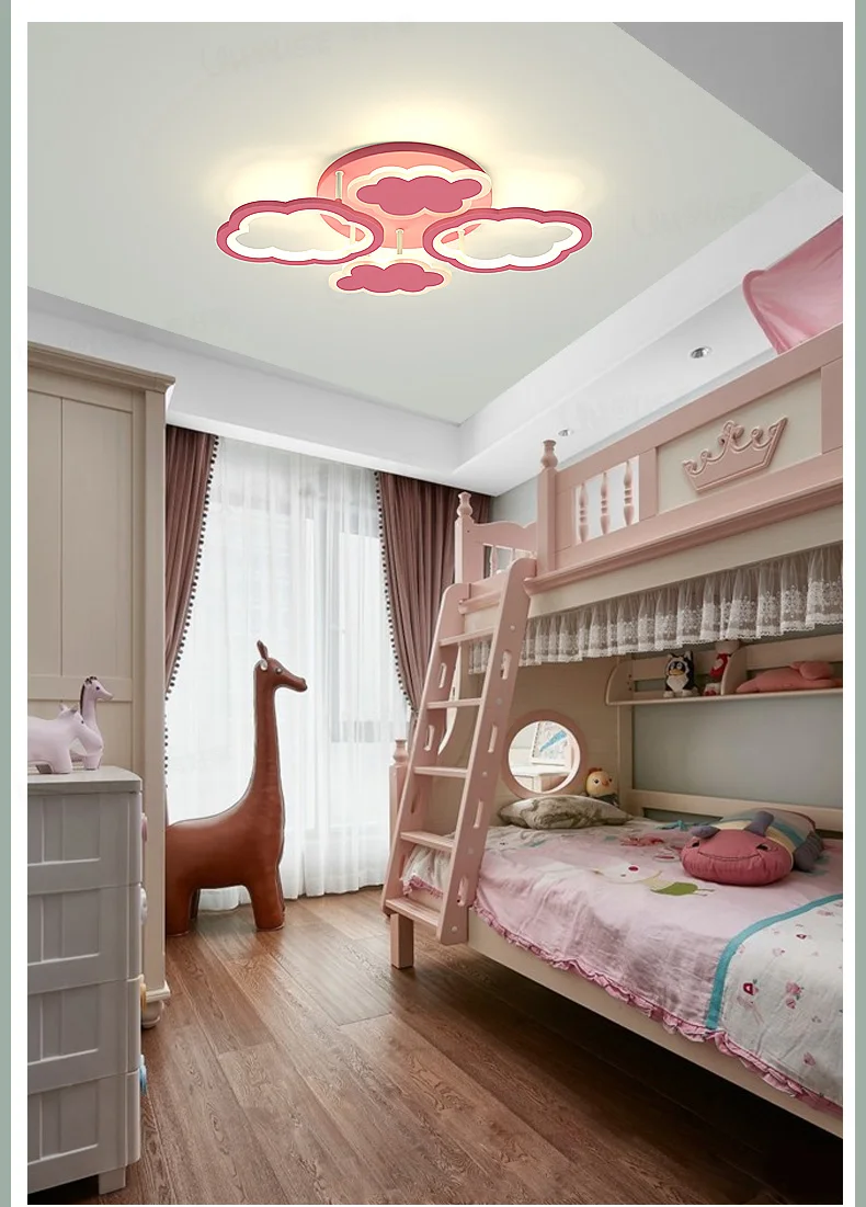 Clouds Led Ceiling Down Lamps Cartoon Nordic Simple Children Bedroom ...