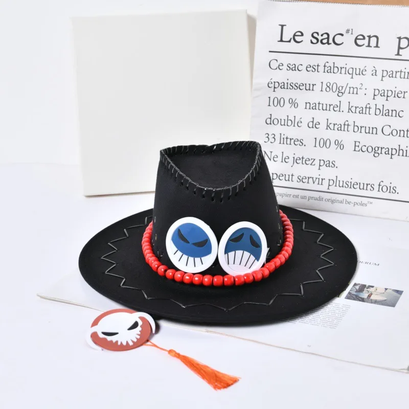 One Pieced Luffy Boxer Ace Anime Cosplay Cowboy Pirates Festival Hats ...