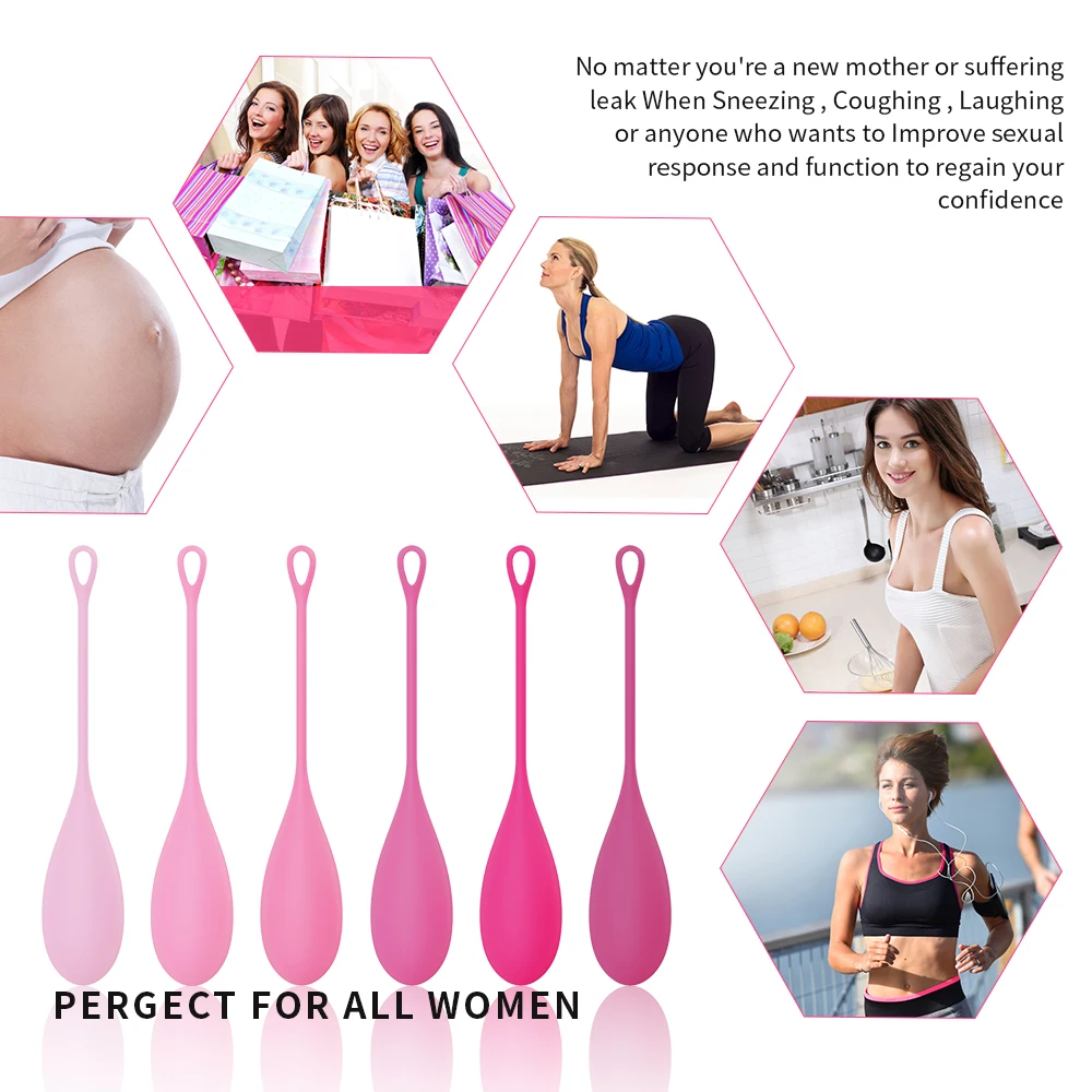 Pelvic Floor Muscle Exercise with Ben Wa Balls Kit for Women