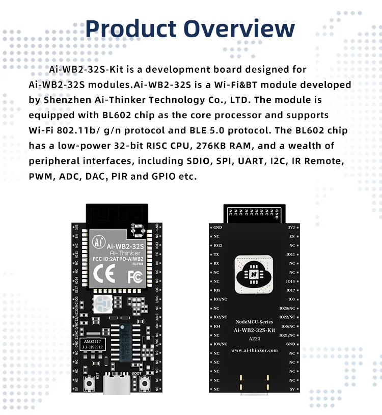 Ai Wb2 32s Kit Ai Thinkers Bl602 Module For Smart Home