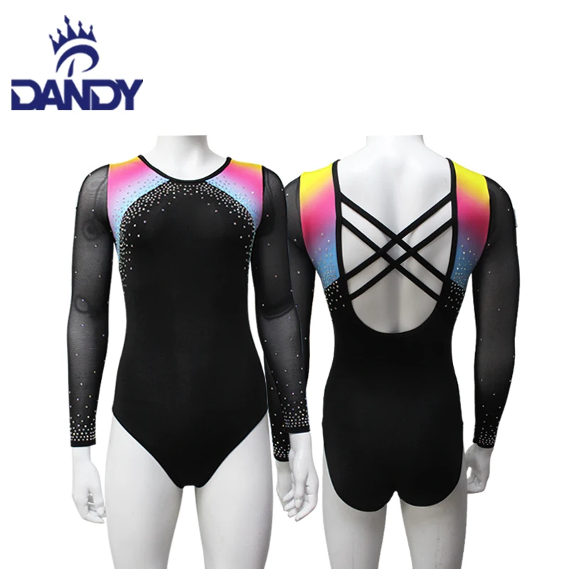 Customized Gym Leotard Blue Dance Gymnastic Ballet tank Fitness Tight ...