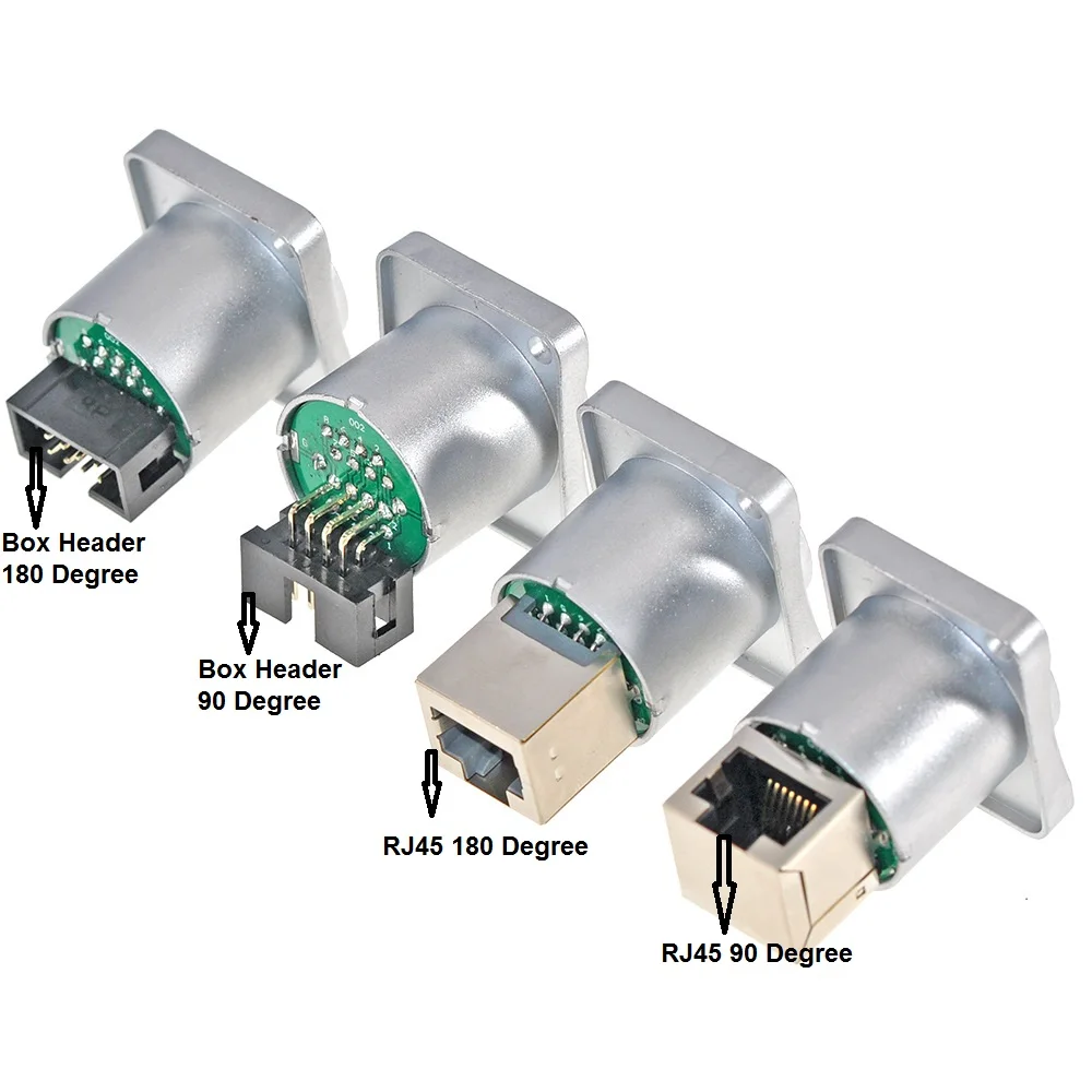 Metal Shell Industrial Outdoor Waterproof Rj45 Panel Mount Socket ...