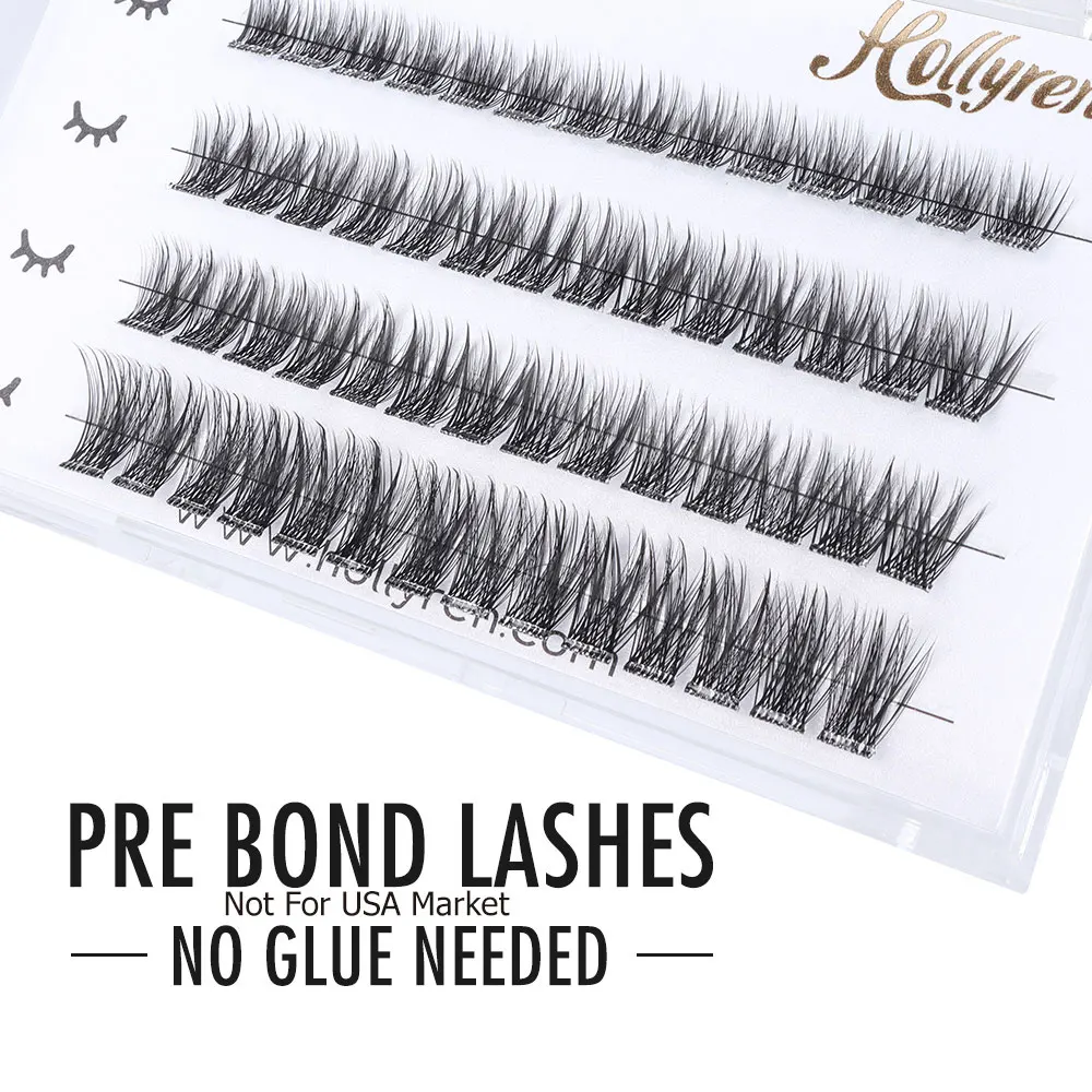 Mess-free No Glue Needed Press On Lashes Cluster Lash Extensions ...