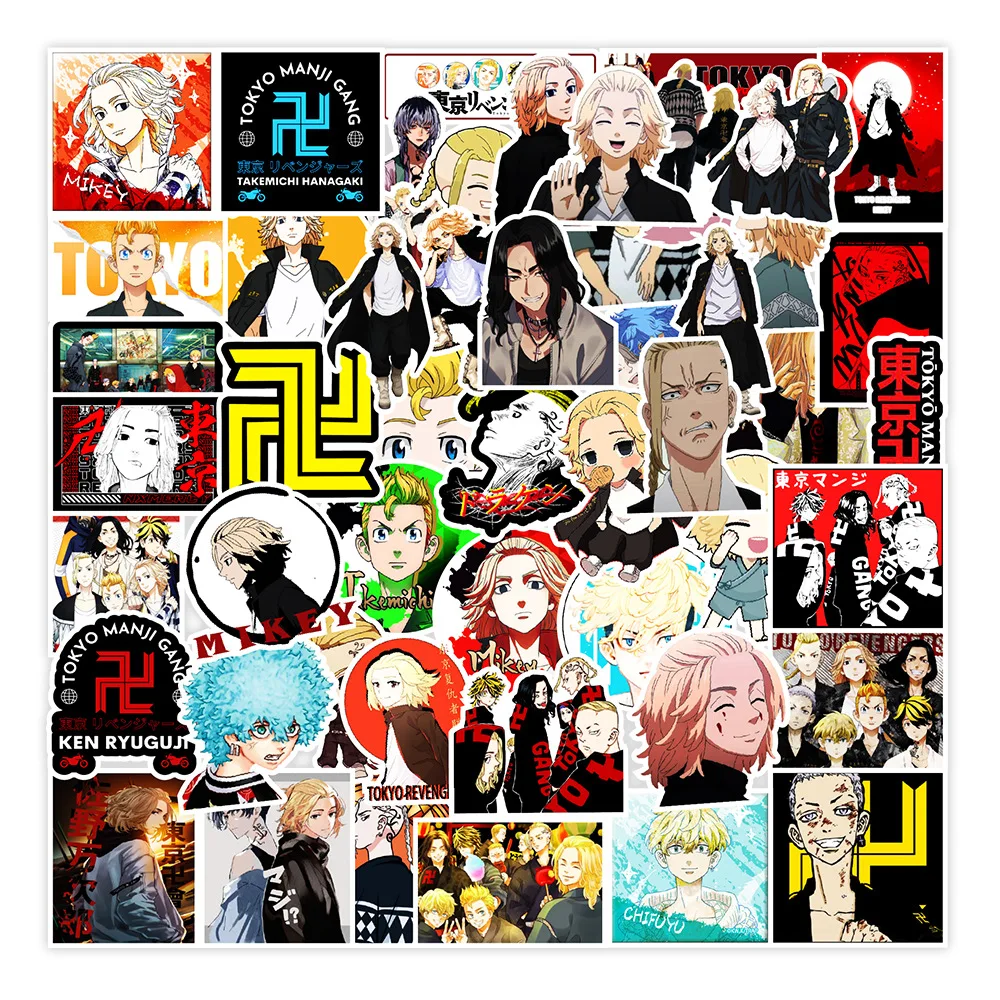 50pcs Anime Tokyo Revengers Gratiffi Sticker For Boy Kid Notebook Phone ...