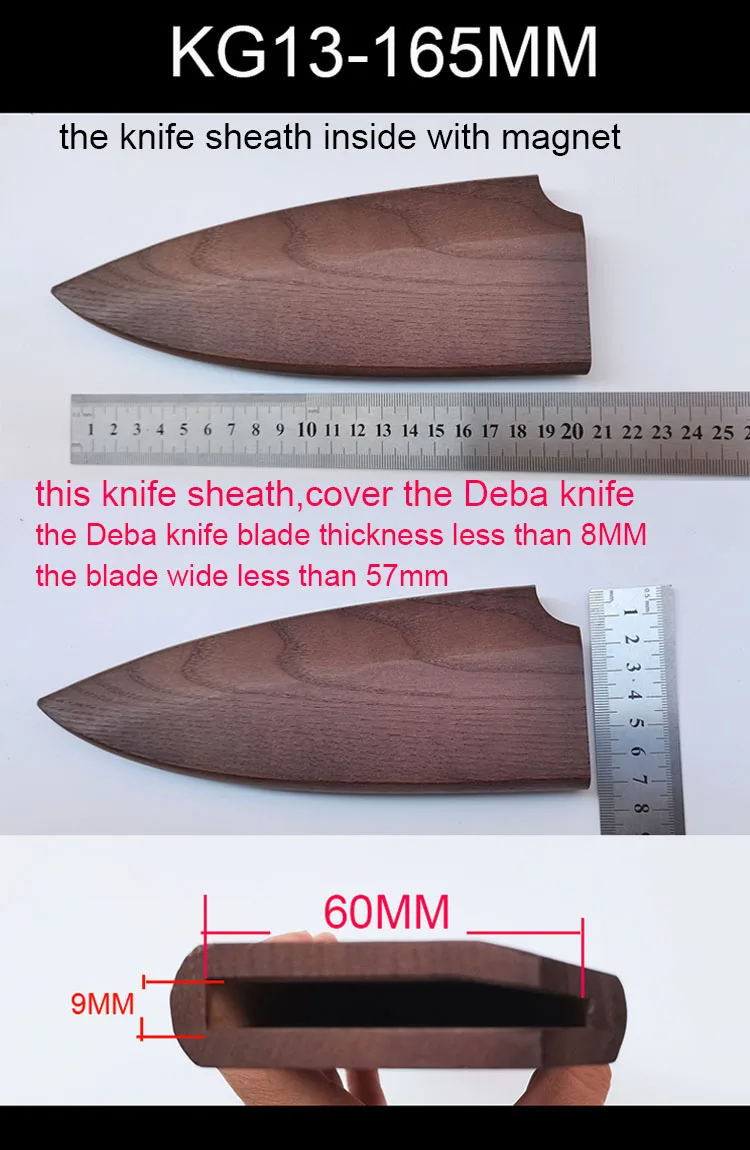 Protector Japan Deba Knife Wooden Scabbard Saya Guard With Magnetic ...