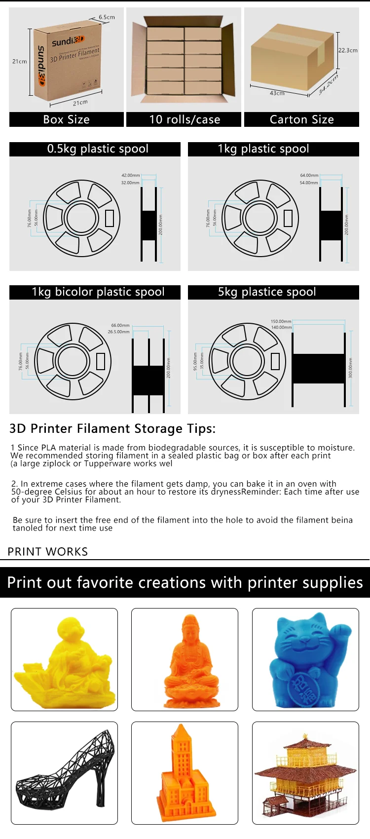 3D Printer Filament - Versatile Options for Creative Projects