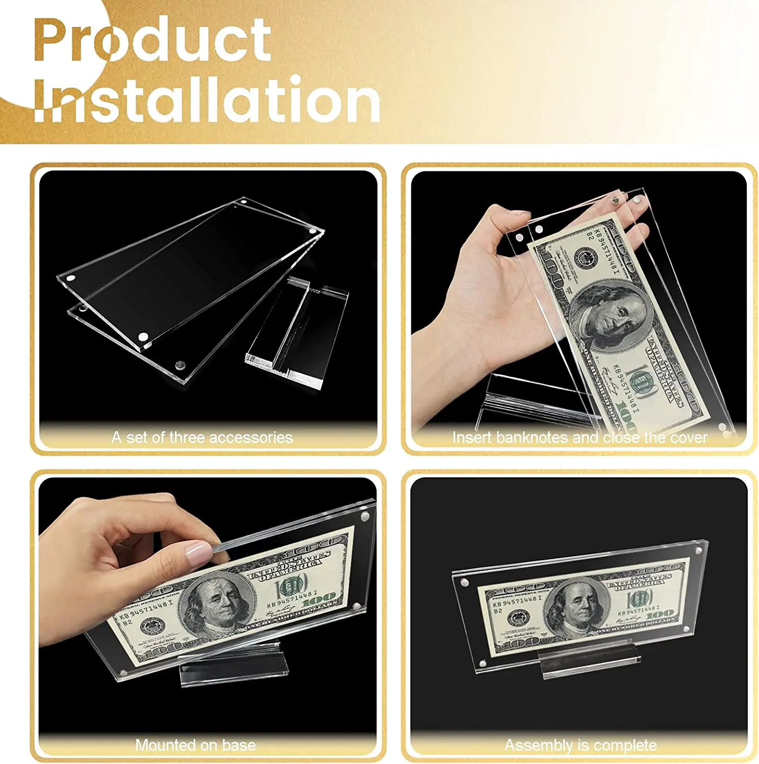 Acrylic Display Cases for Dollar Bill Collectors