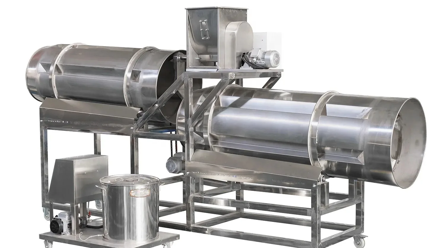 Stainless Steel Automatic Snacks Food Rotary Seasoning Drum Snack ...