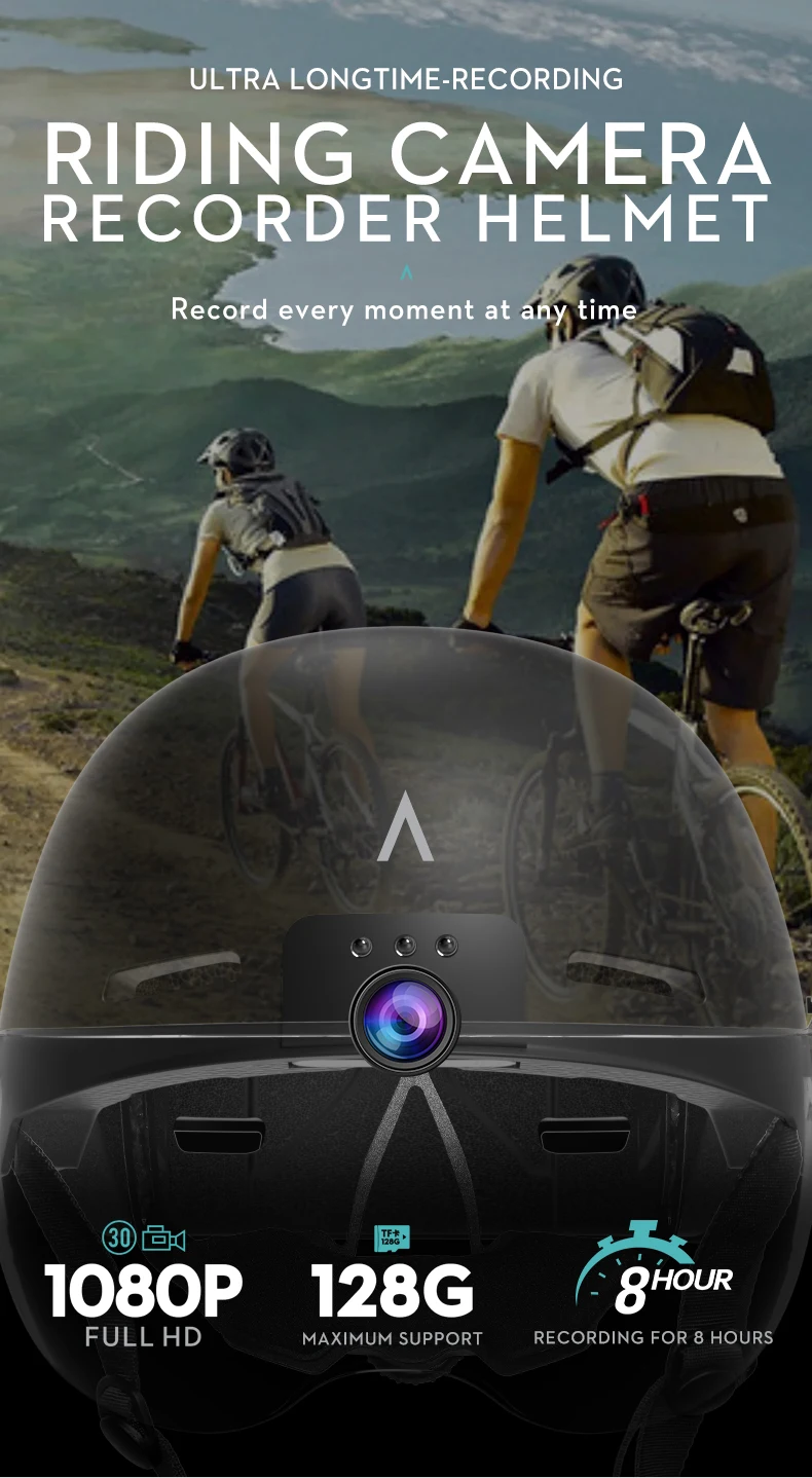 Safety Smart 1080P HD Cycling Helmet with Camera - Lightweight & Versatile