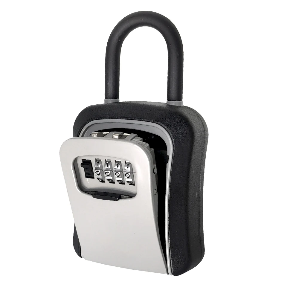 Metal Heavy Duty Portable Lock Box for Keys Outdoor Wall-mount Combo ...