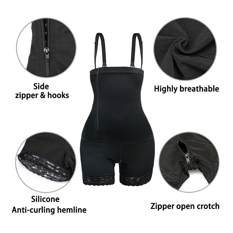 Promotion Side Zip Lace High Waist Butt Lifter Shapewear Corsets Fajas ...