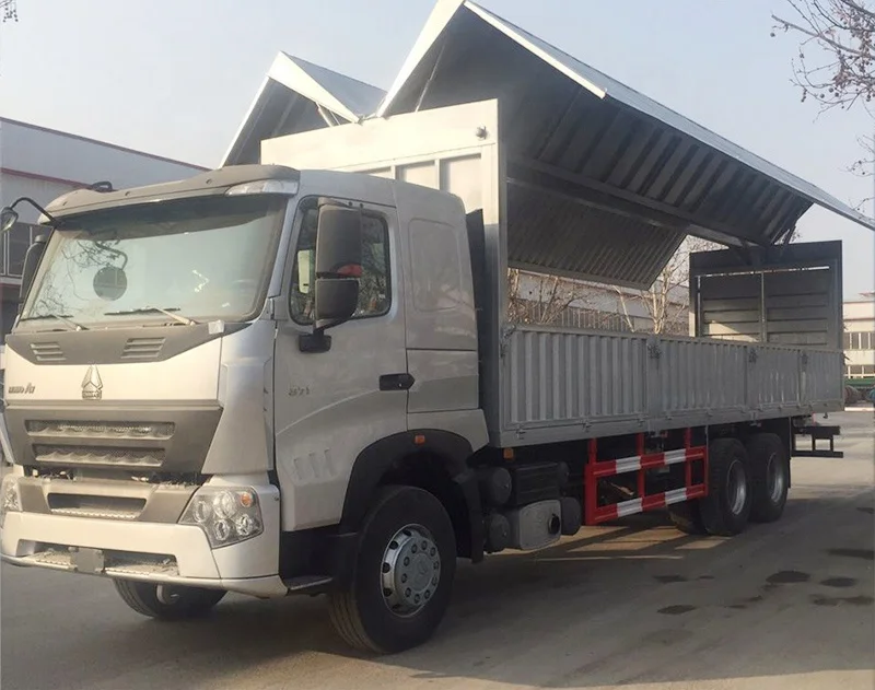Philippine Price Van Body Side Opening 25-30 Ton Sino Truck Wing Box Truck