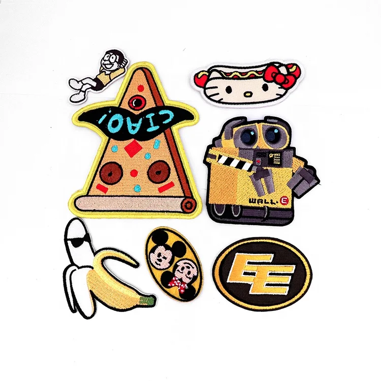 Wholesale Custom Embroidered Kitty Patch Kimono Umbrella Lovely Patches ...