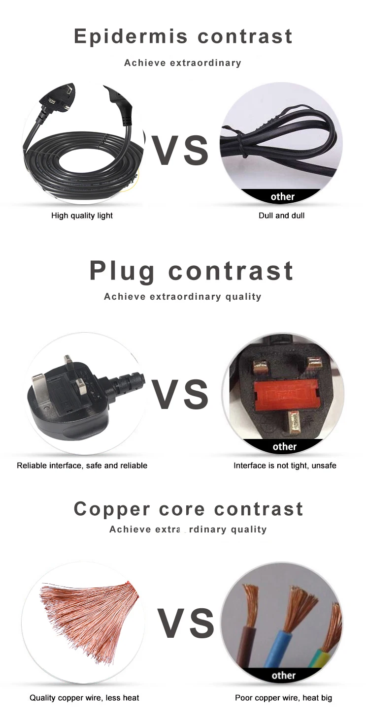 BSI 250V 10A Ac 3 Pin Power Electric Cord Male to Female Plug Socket ...