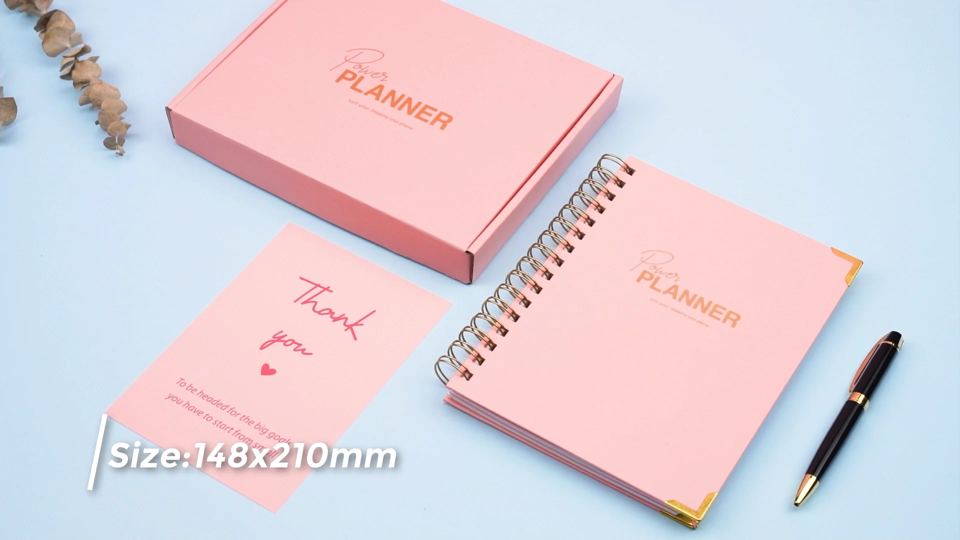 Custom Logo 2023 A5 Pink Spiral Weekly Monthly Manifestation Goal Diary ...