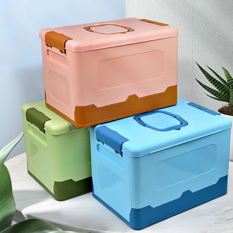 Portable Stackable Container Plastic Foldable Storage Box Carton ...
