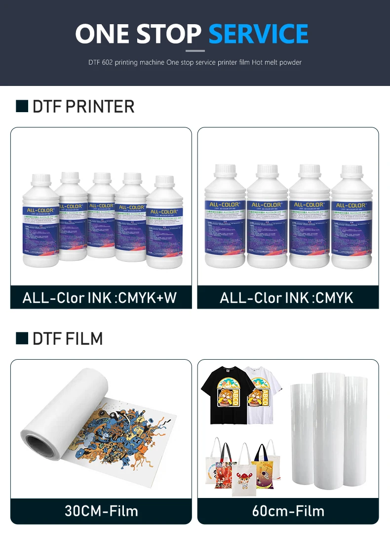 1000ml Dtf Pigment Ink Cmykw Fluorescent Dtf Ink For Printhead I3200 ...