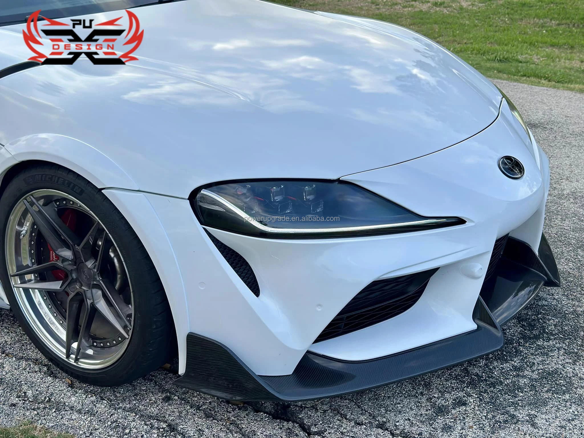 Carbon Fiber AD Style Front Lip Wing Spoiler for Toyota Supra A90 A91 ...