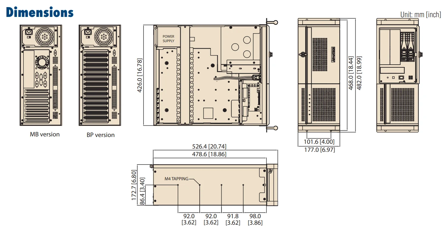 Advantech ACP-4320 Rackmount IPC Server Chassis - Quiet & Reliable