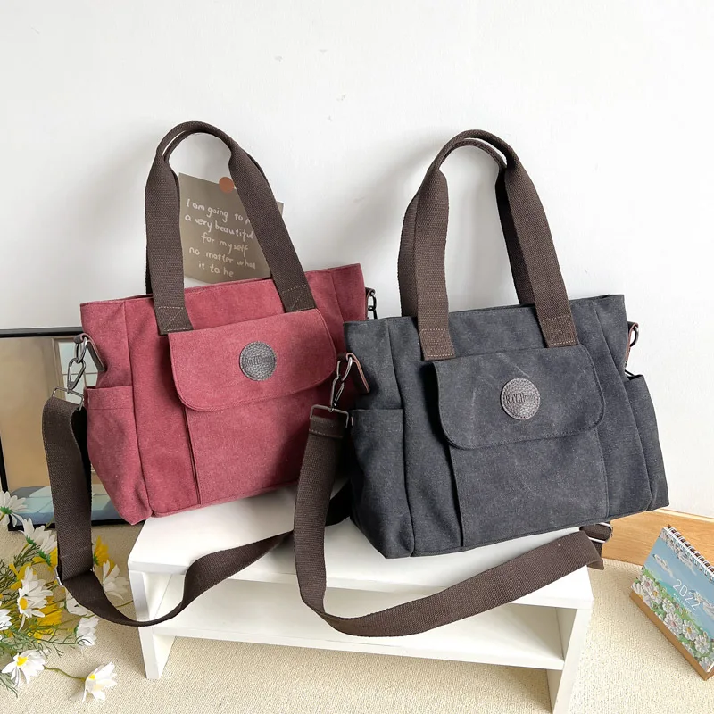 Fashion Women's Casual Canvas Bag Ladies Handbag Shoulder Crossbody Bag ...