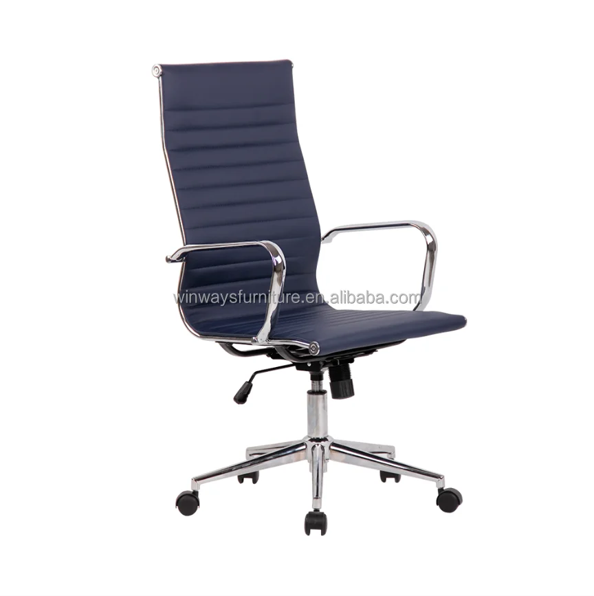 Office Furniture Modern Ribbed Office Chair High Back Conference Chair ...