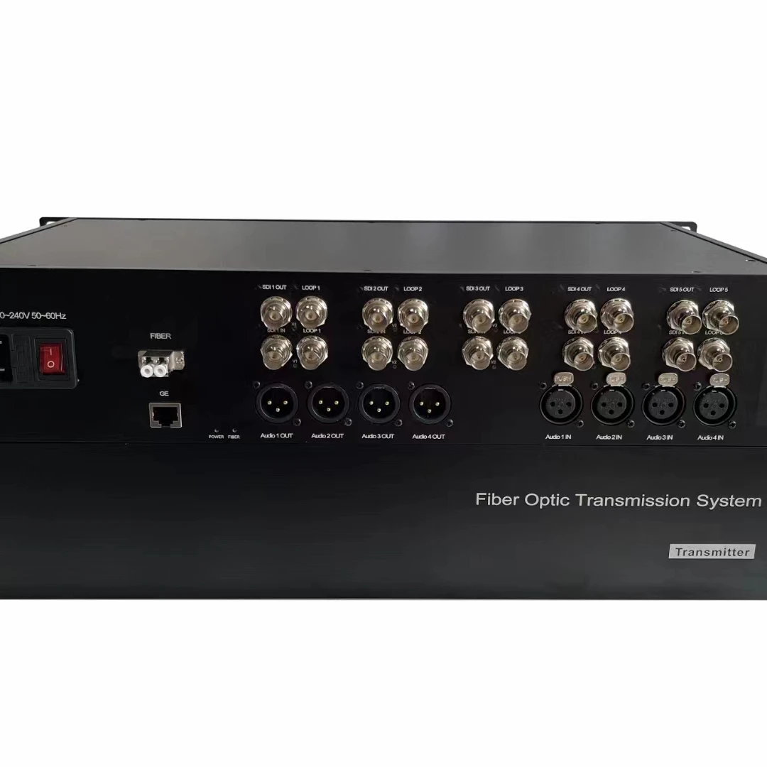 5 Channel 3g Sdi Fiber Converter With Loop Output With Xlr Audio With 1 ...