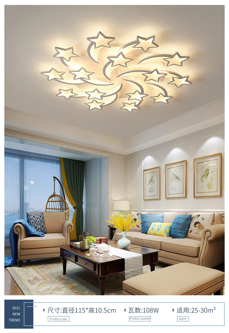 Star Shape LED Ceiling Lights - Decorative Home Lighting