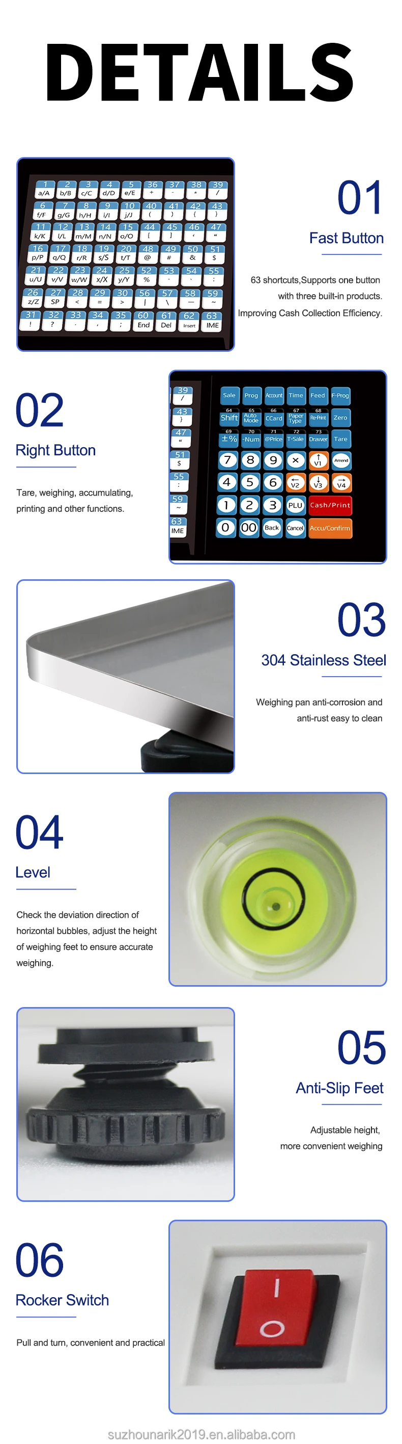 NVK TMA Barcode Label Printing Scale - Digital Weighing Scale 30kg with ...