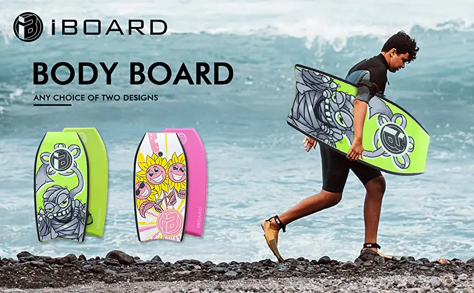 IBOARD Unisex Bodyboard with EPS Core, Customizable Logo, Premium Leash ...