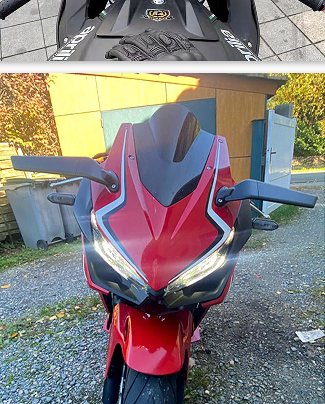 Adjustable Rotating Racing Motorcycle Side Mirrors Universal Modified ...