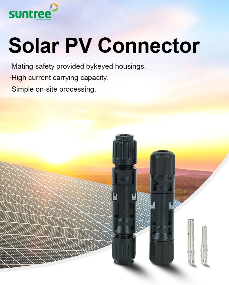 Suntree Pv Solar Plug Smc4 Connector Waterproof 4mm 6mm 10mm 2-1 3-1 4 ...