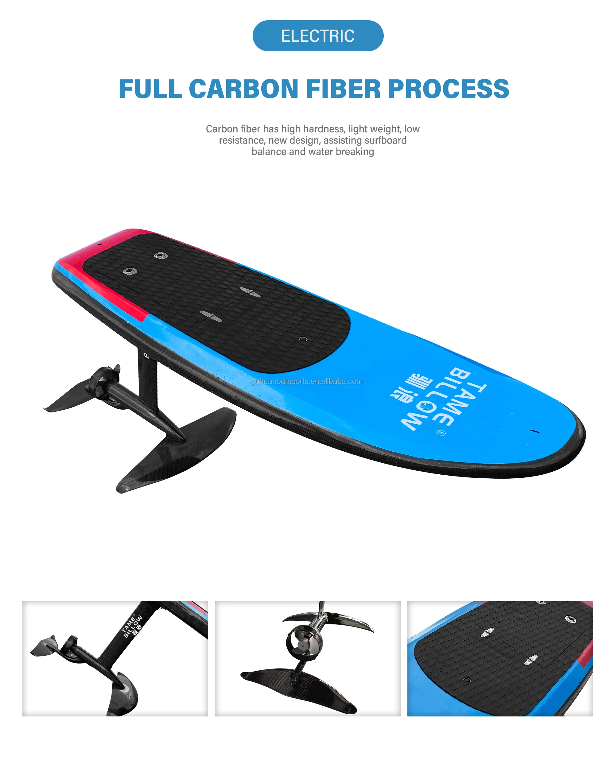 Custom 210cm 168cm Efoil Surfboard with Lithium Battery