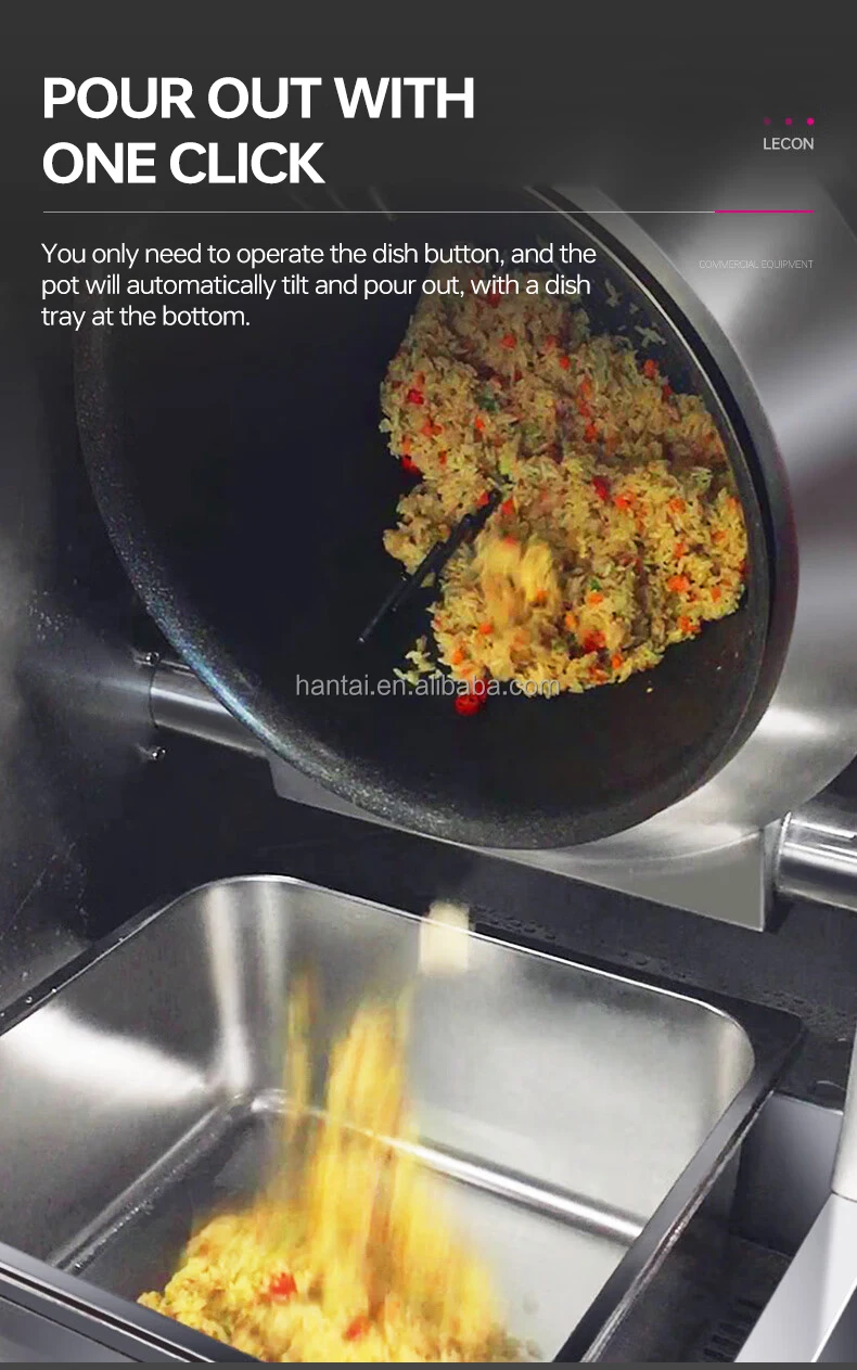 Restaurant Kitchen Automatic Iron Wok Stir Fry Robot Cooking Machine ...