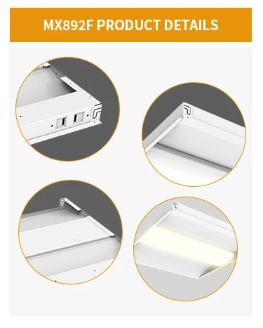 Brandon Cct Selectable Linear Light Led Troffer Light Commercial Flat ...