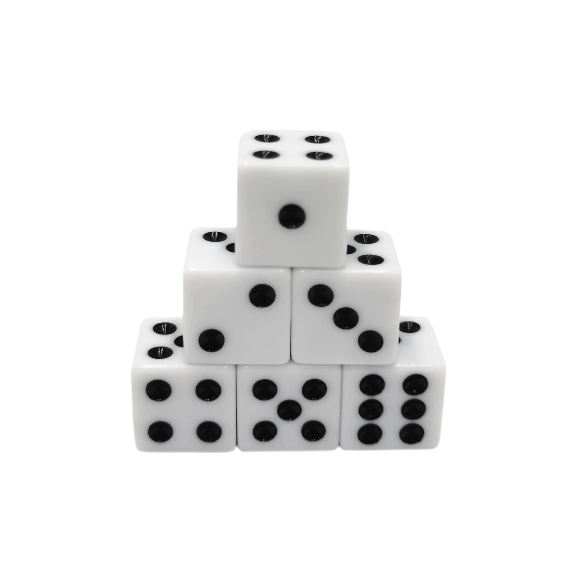 Wholesale Custom Plastic Square D6 Dice Acrylic White Game Dice for ...