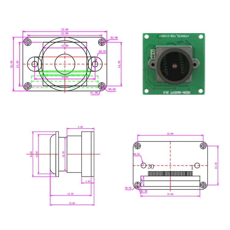 IMX355 60fps 5mp Monochrome Camera Sensor Module - High Speed