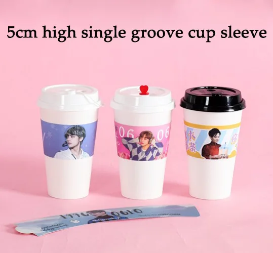 Custom Cup Holder Logo & Kpop Coffee Sleeves - Recyclable