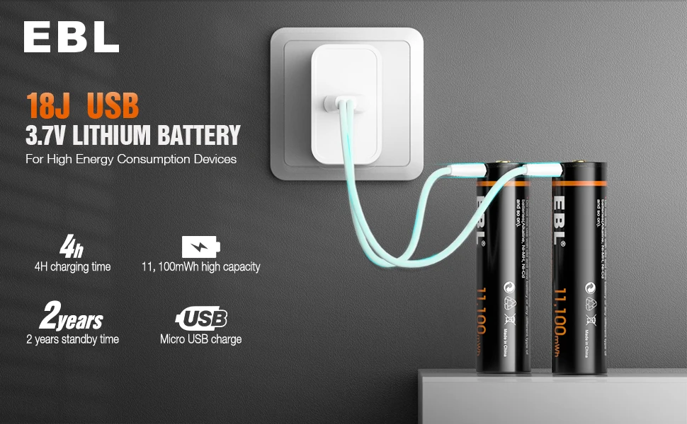 Oem Lithium 18650 Usb Battery 18650 3.7v 2200mah Li Ion 3000 Mah ...