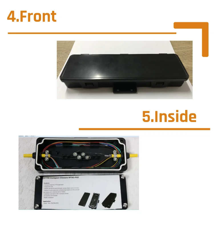 Horizontal Mini Fiber Optic Splice Closure 2 Core Fiber Optic Cable ...