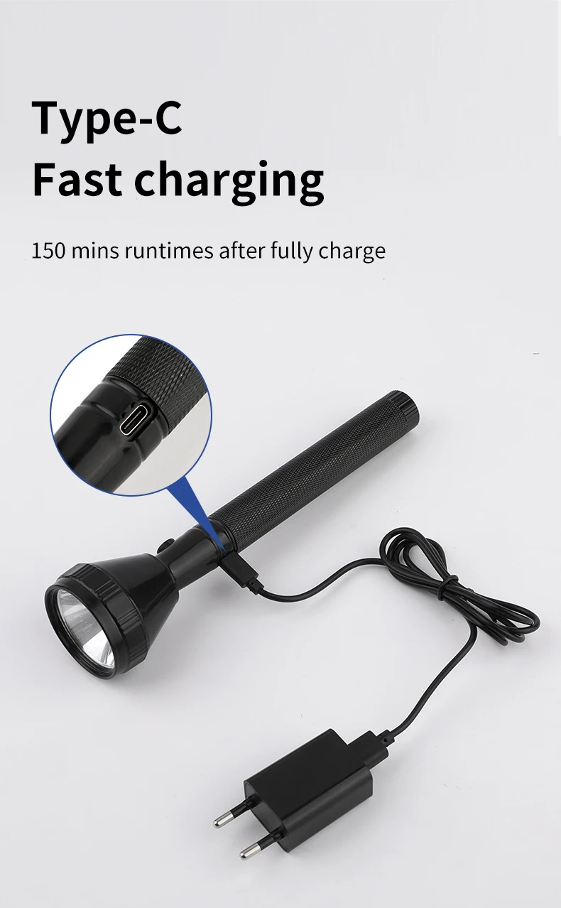 USB Rechargeable Torch Outdoor Powerful Led Flashlight Super Bright ...