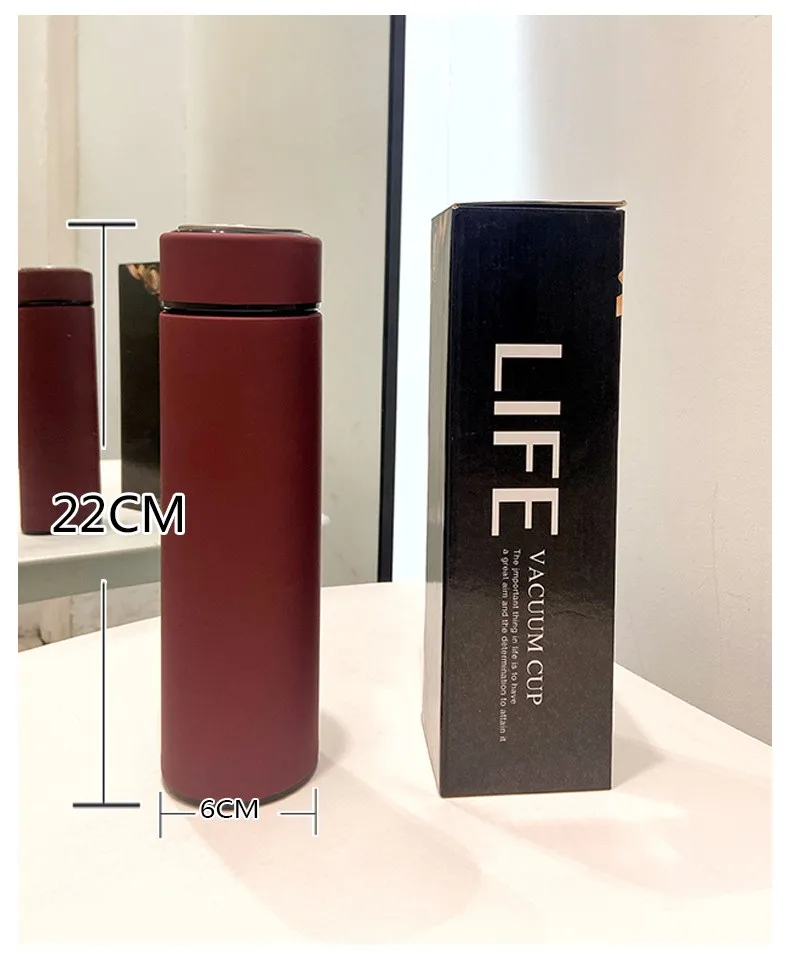 500ml Vacuum Smart Reminder Thermos Flask Led Digital Temperature ...