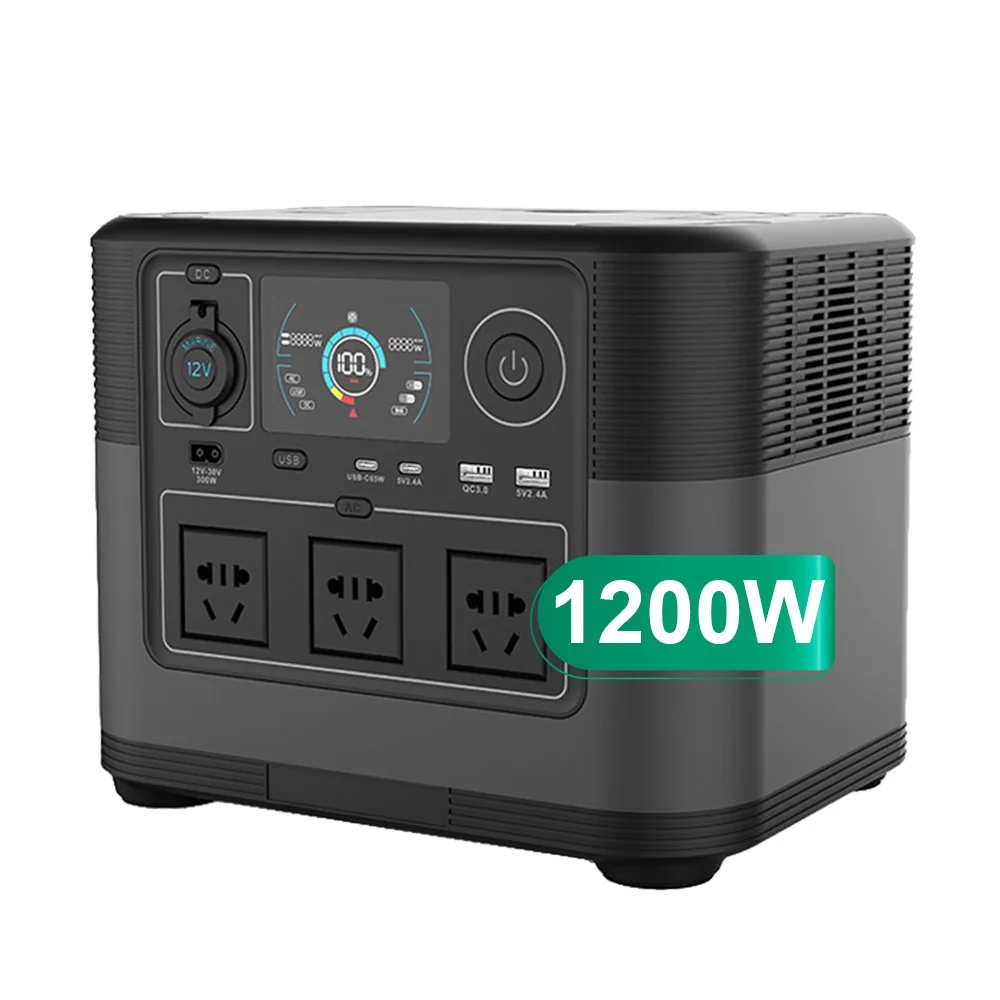 1200 watt Home Camping Solar Storage Pure Sine Wave Solar Generator ...