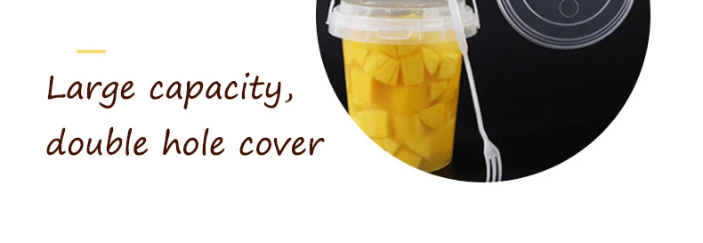 Wholesale Large Capacity Transparent Fruit Tea Bucket Disposable ...