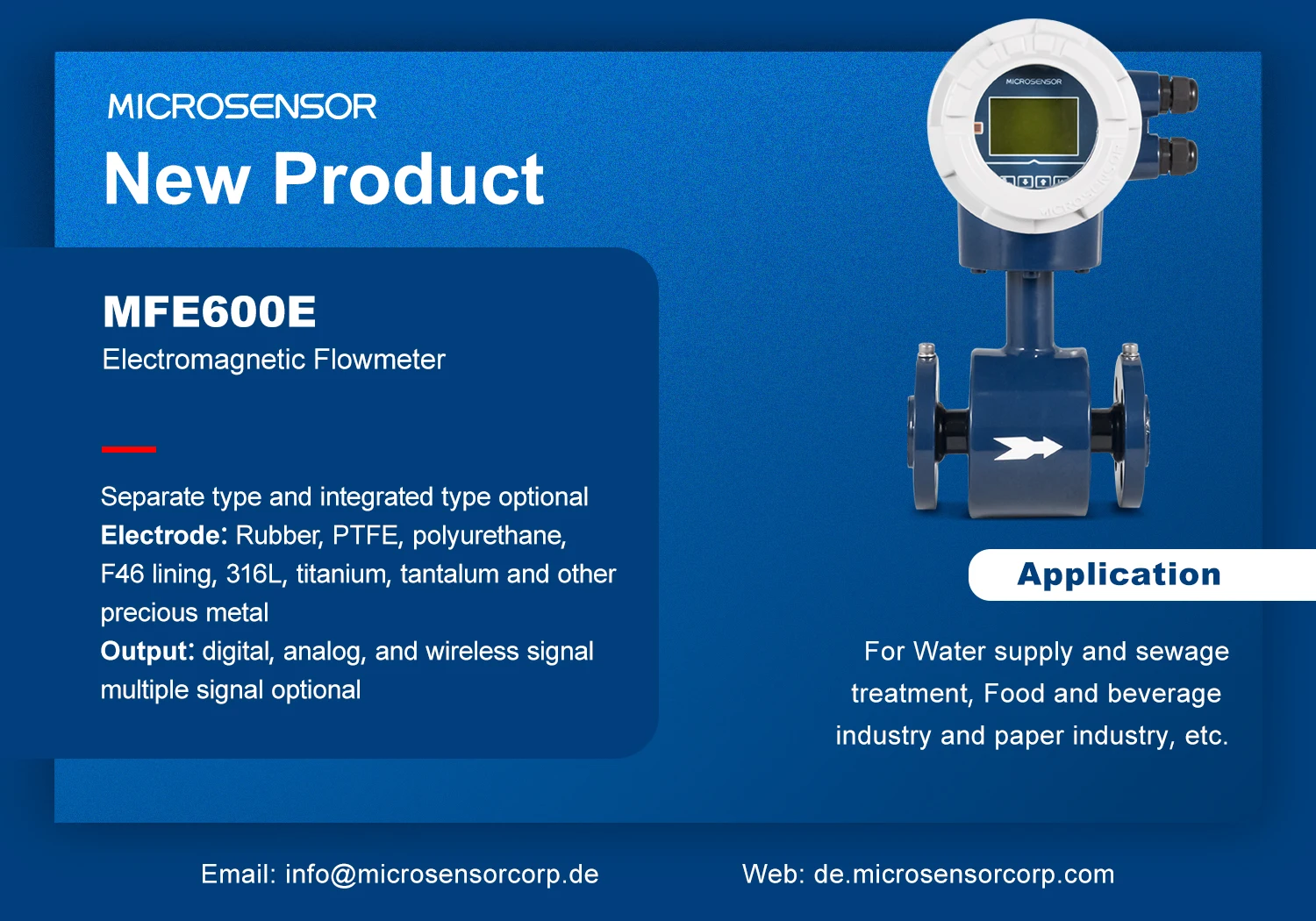 微型传感器流量计智能DN10 DN800高精度智能电磁流量计高精度MFE600E| Alibaba.com
