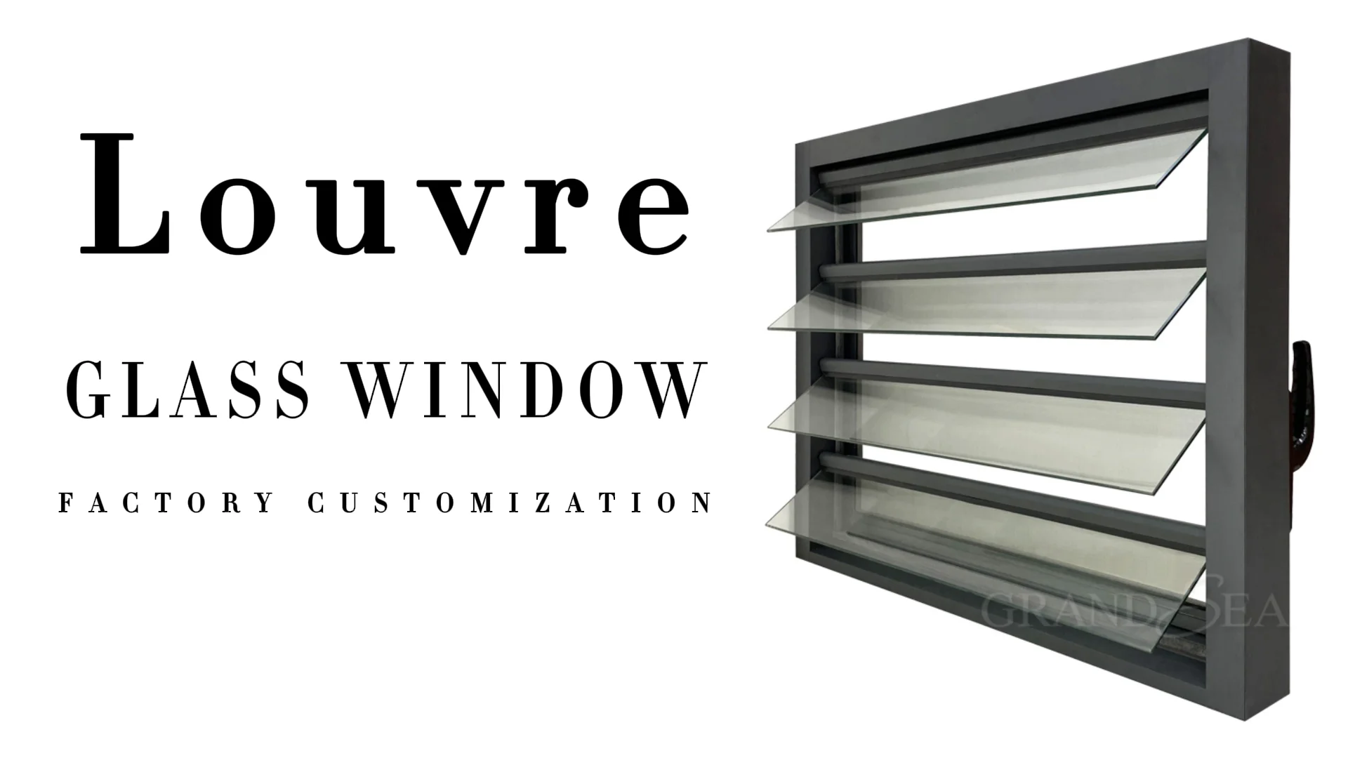 Modern Ventilation Commercial Louver Window Glass Aluminum Glass Window ...