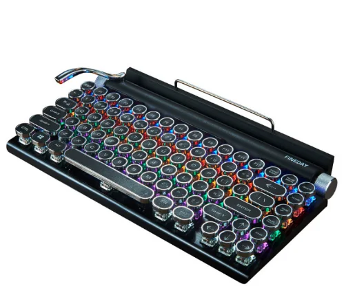 Retro RGB Backlit Mechanical Gaming Keyboard - Wireless & Colourful 83 Keys