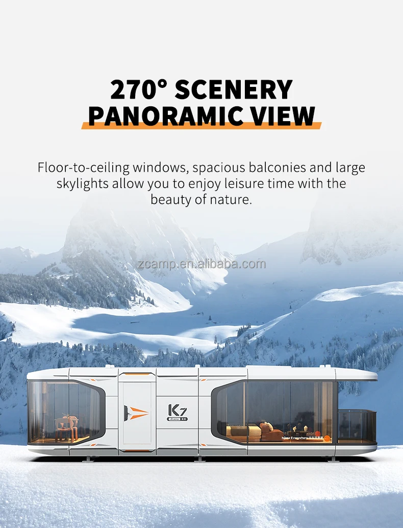 Zcamp New K7 Luxury Modular Hotel Capsule - Eco Friendly